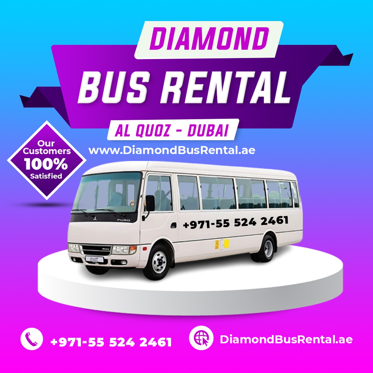 Coaster Bus Rental Services in Dubai - DIAMOND BUS RENTAL DUBAI