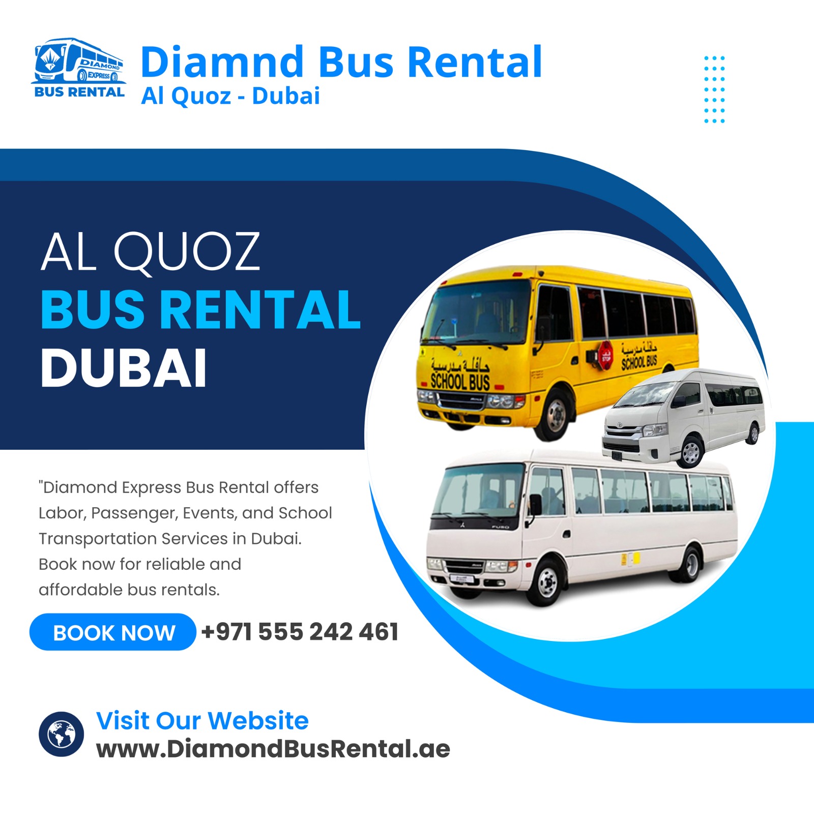 STAFF TRANSPORTATION IN JABEL ALI - DIAMOND BUS RENTAL DUBAI